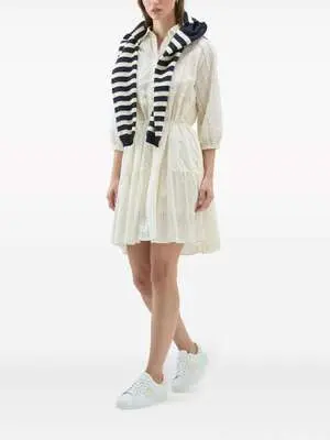 Woolrich Cotton Broderie Anglaise Shirt Dress - White