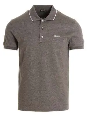 Zegna Embroidered Polos For Men