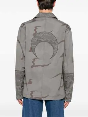 MARINE SERRE Camouflage Print Overshirt - Grey