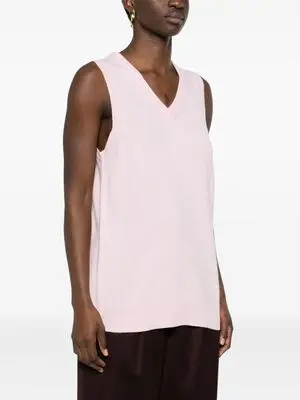 Sportmax V-neck Wool Vest - Pink