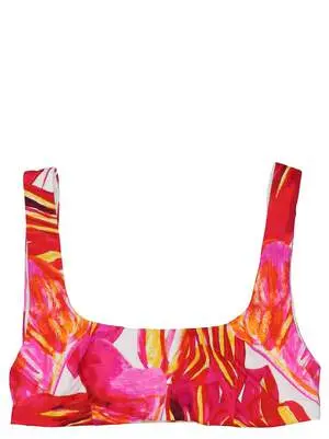 LOUISA BALLOU Scoop' Bikini Top - Multicolor