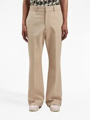 Palm Angels Flared Trousers - Beige