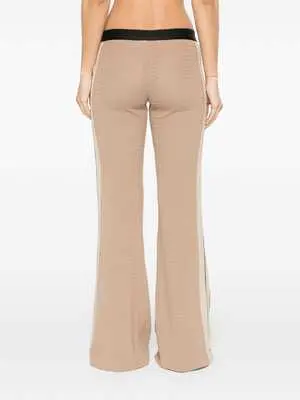 Palm Angels Logo Tape Knitted Trousers - Beige