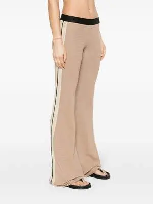 Palm Angels Logo Tape Knitted Trousers - Beige