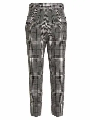 SAPIO N°7 Prince Of Wales Wool Pants - White/black