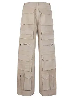 FERMAS.CLUB Suede Cargo Trousers - Beige