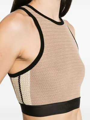 Palm Angels Knitted Cropped Top