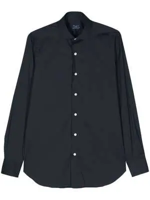 FINAMORE 1925 Regular Fit Cotton Shirt - Blue