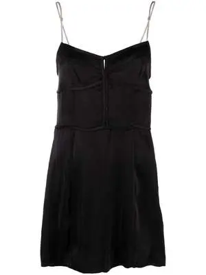Palm Angels Chain Straps Mini Slip Dress - Grey