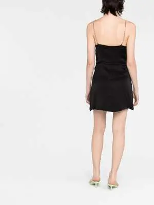 Palm Angels Chain Straps Mini Slip Dress - Grey