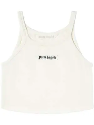 Palm Angels Classic Logo Tank Top - White