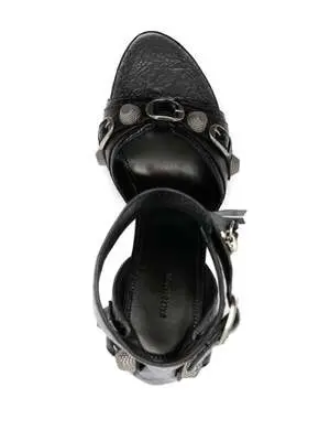 Balenciaga Le Cagole 110mm Heel Sandals - Black