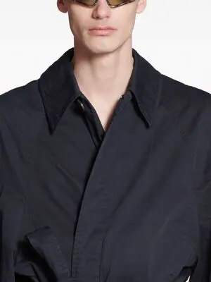 Balenciaga Deconstructed Cotton Coat - Blue
