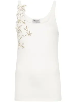 ERMANNO FIRENZE Embroidered Tank Top
