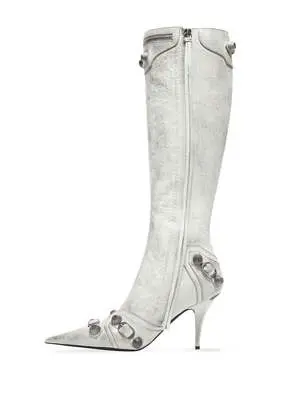 Balenciaga Silver Tone Boots For Women