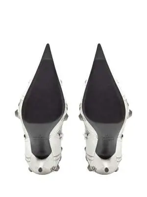 Balenciaga Le Cagole Leather Boots - White