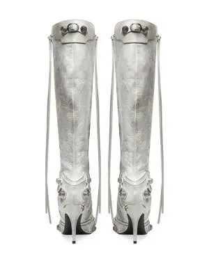 Balenciaga Le Cagole Leather Boots - White
