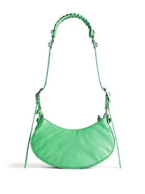 Balenciaga Le Cagole Xs Leather Shoulder Bag - Green