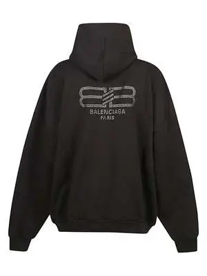 Balenciaga Bb Strass Cotton Hoodie