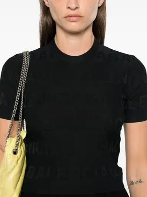 Balenciaga Allover Logo Top
