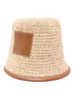 Jacquemus Jacquemus Le Bob Soli Bucket Hat Leather Brown