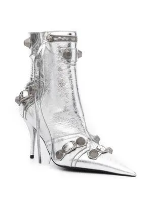 Balenciaga Le Cagole 90mm Ankle Boots - Silver