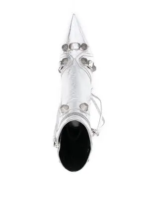 Balenciaga Le Cagole 90mm Ankle Boots - Silver