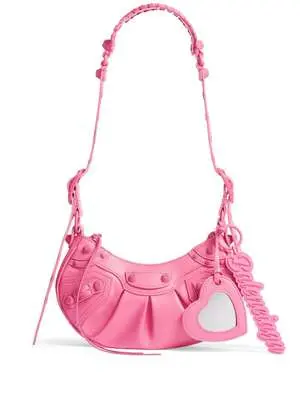 Balenciaga Le Cagole Xs Leather Shoulder Bag - Fuchsia