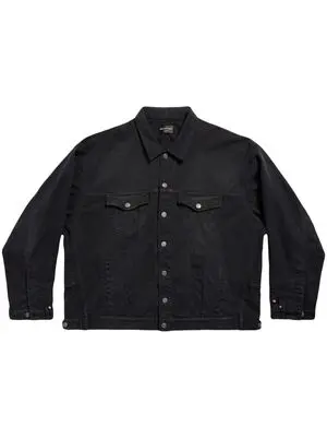 Balenciaga Deconstructed Denim Jacket - Black