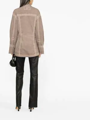 Blumarine Eyelet-detailed Denim Jacket