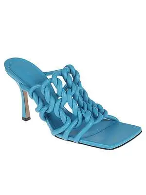 Bottega Veneta Stretch Leather Sandals - Blue
