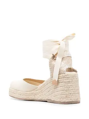 CastaÑer Tina Raffia Wedge Espadrilles - Beige