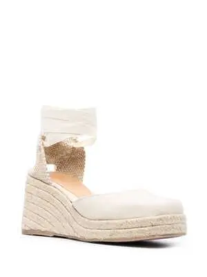 CastaÑer Tina Raffia Wedge Espadrilles - Beige