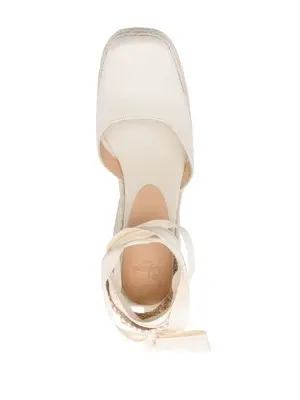 CastaÑer Tina Raffia Wedge Espadrilles - Beige