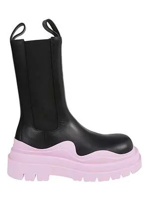 Bottega Veneta Tire Leather Boots - Black