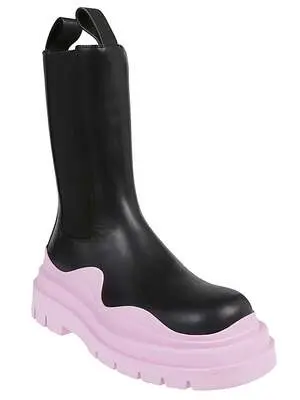 Bottega Veneta Tire Leather Boots - Black