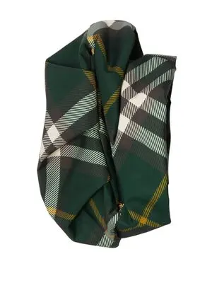 Burberry Check Pattern Rose Clutch - Green
