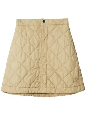 Burberry Quilted Nylon Skirt - White
