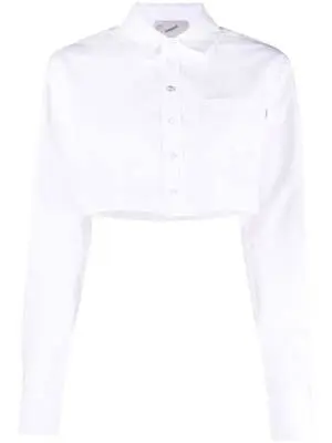 Coperni Cotton Cropped Shirt