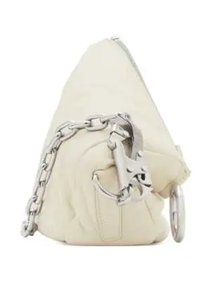 Burberry Knight Small Leather Shoulder Bag - White