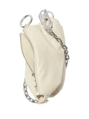 Burberry Knight Small Leather Shoulder Bag - White