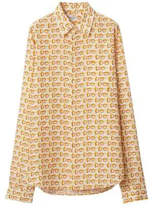 Burberry Printed Silk Shirt - Golden