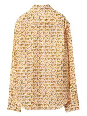 Burberry Printed Silk Shirt - Golden