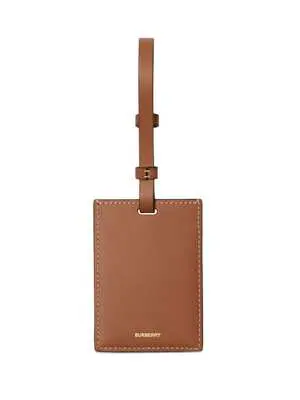 Burberry Check Motif Leather Luggage Tag