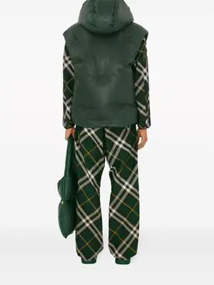 Burberry Check Trousers - Green