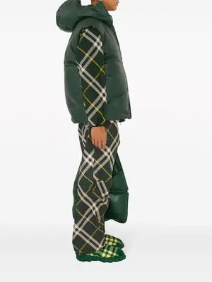 Burberry Check Trousers - Green