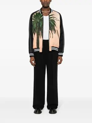 BLUE SKY INN Logo Varsity Jacket - Beige