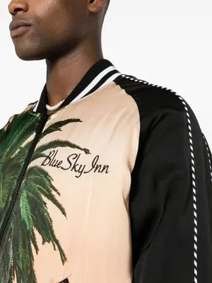 BLUE SKY INN Logo Varsity Jacket - Beige