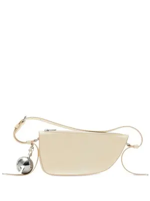 Burberry Shield Mini Leather Shoulder Bag - White