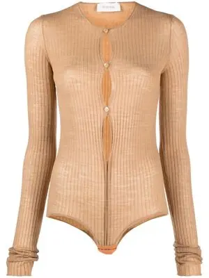 Sportmax Wool Blend Bodysuit - Beige